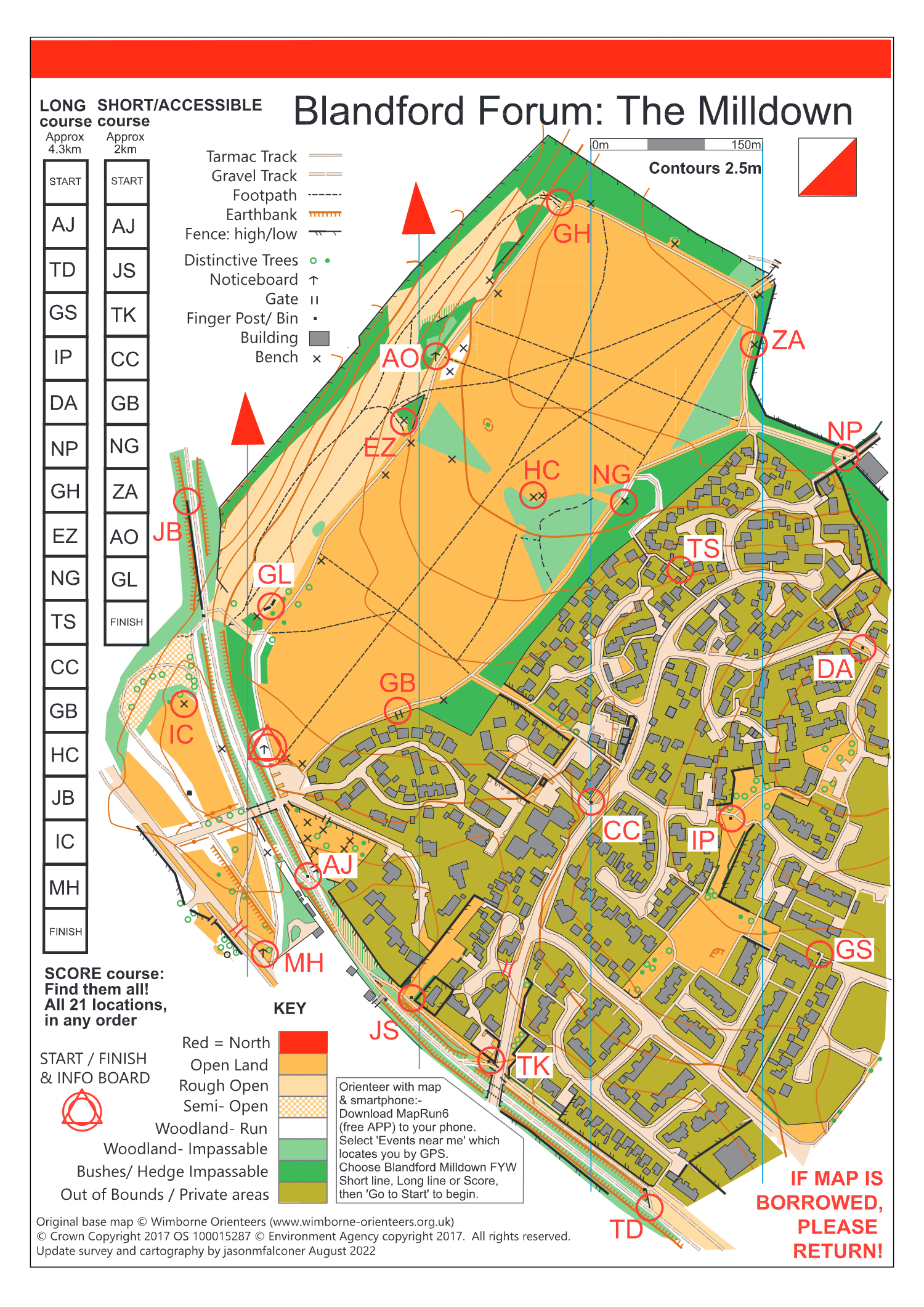Orienteering Courses in Blandford – Blandford Forum Town Council